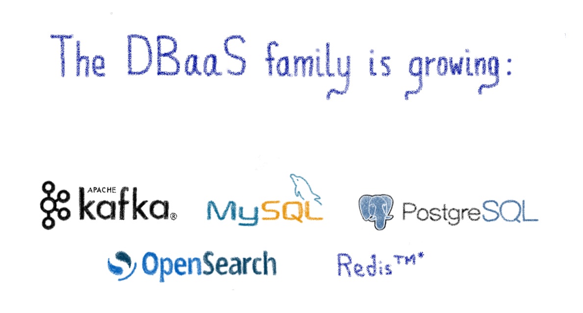 The DBaaS family is growing: Welcome to Kafka, MySQL, PostgreSQL, OpenSearch and Redis ...